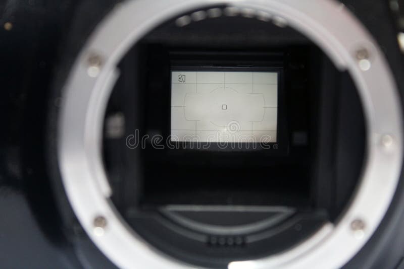 Dslr Digital Camera without Body Cap Showing the Mirror and Camera ...