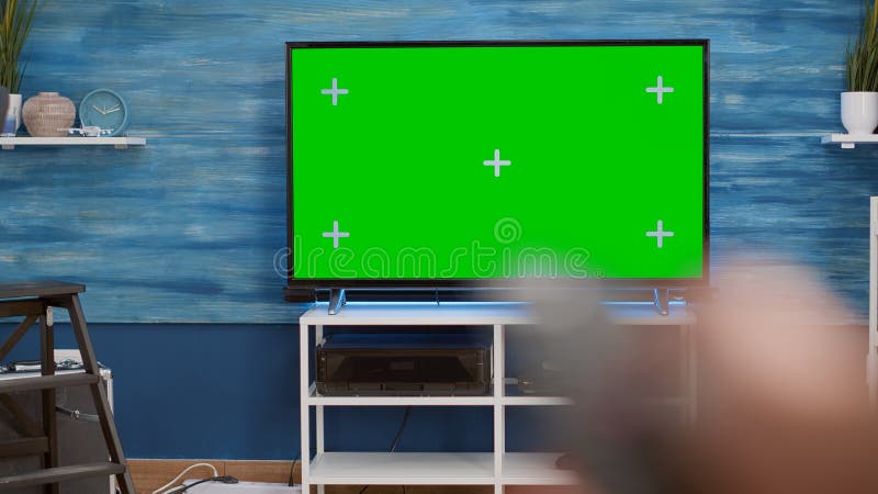 Selective Focus of Hand Holding Remote Control and Switching Channels ...