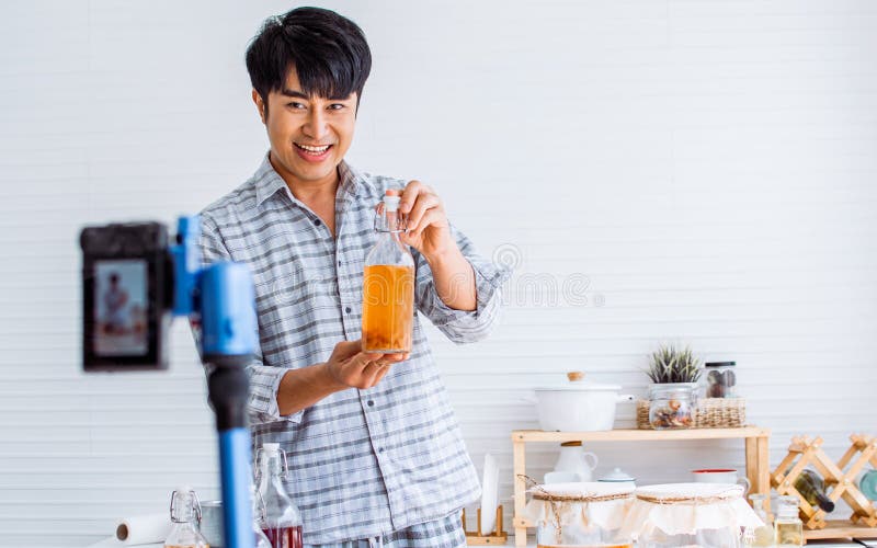 Selective Focus Handsome Man Using Camera, Recording Clip, Recommending ...