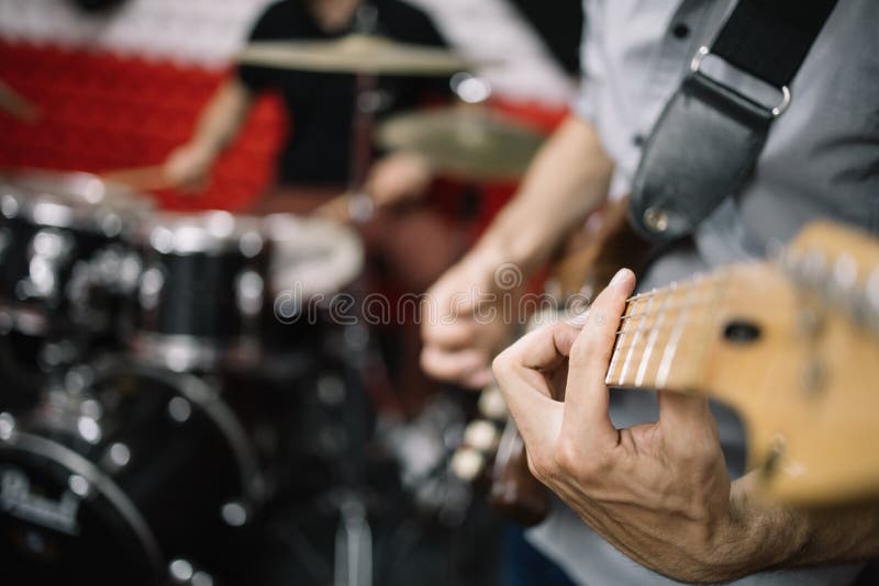 Selective Focus Image of Band Playing Music Instruments Stock Image ...