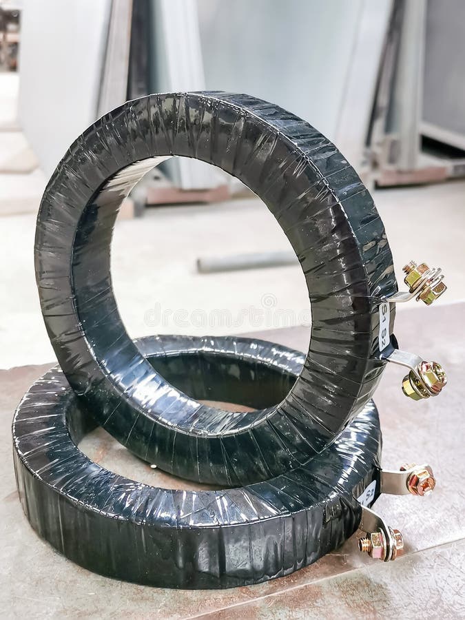 Selective Focus Image with Noise Effect Current Transformer Coil. Stock ...