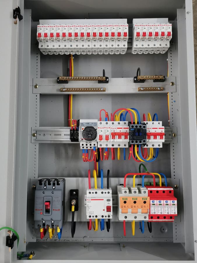 Selective Focus Image with Noise Effect Electrical Distribution Board ...