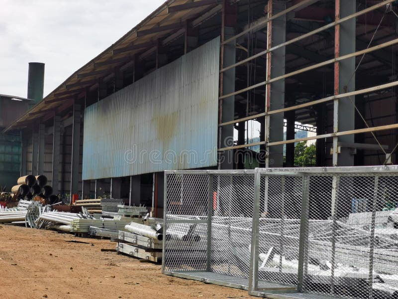 Selective Focus Image with Noise Effect Galvanized Steel Products in ...