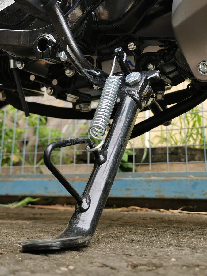 Selective Focus Image with Noise Effect of Motorcycle Side Stand. Stock ...