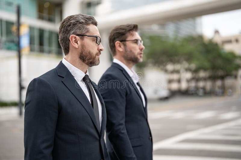 Selective Focus Image of Two Successful Business Leader Boss Outdoor ...