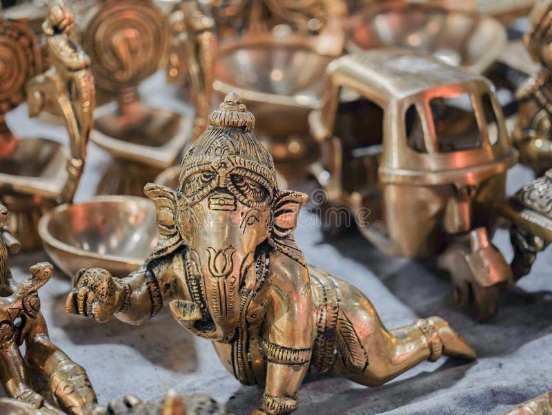 Selective Focus on the Indian God Baby Ganesha Stock Image - Image of ...