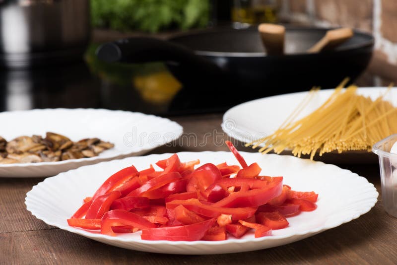Selective Focus of Ingredients for Cooking Dinner Stock Image - Image ...