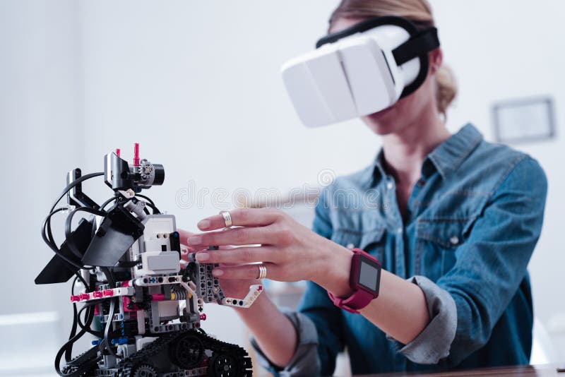 Selective Focus of an Innovative Robot Stock Photo - Image of reality ...