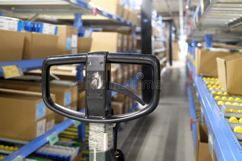 Selective Focus Inside a Logistics and Distribution Center Stock Image ...