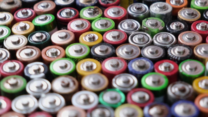 A Large Number of Batteries of Various Formats. the Concept of ...