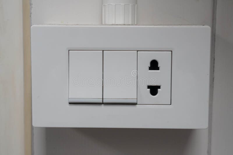 Light Switch Button Panel at the House Wall for Lighting Stock Image ...