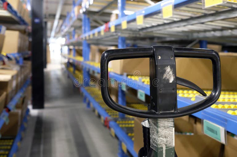 Selective Focus in a Logistics Center Stock Image - Image of cargo ...