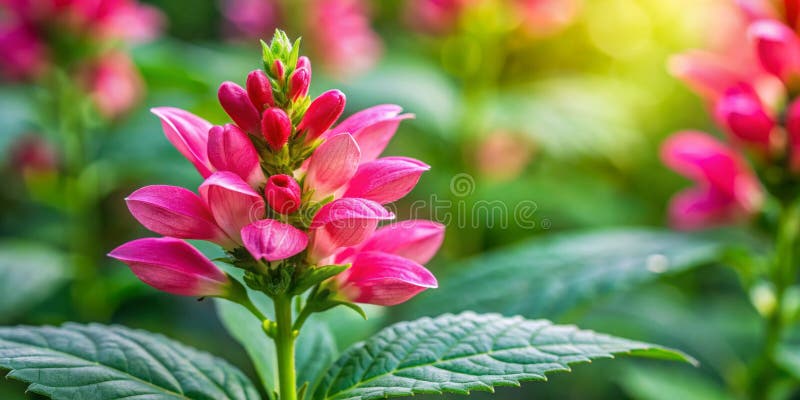 Selective Focus Macro of Chelone Obliqua the Red Turtlehead Rose ...