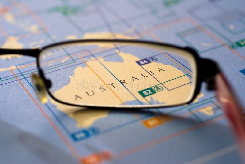 Australia@map stock image. Image of cartography, exploration - 20038401