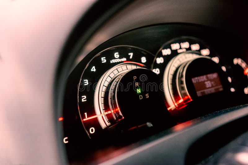 Selective Focus of Modern Car Dashboard Stock Photo - Image of ...