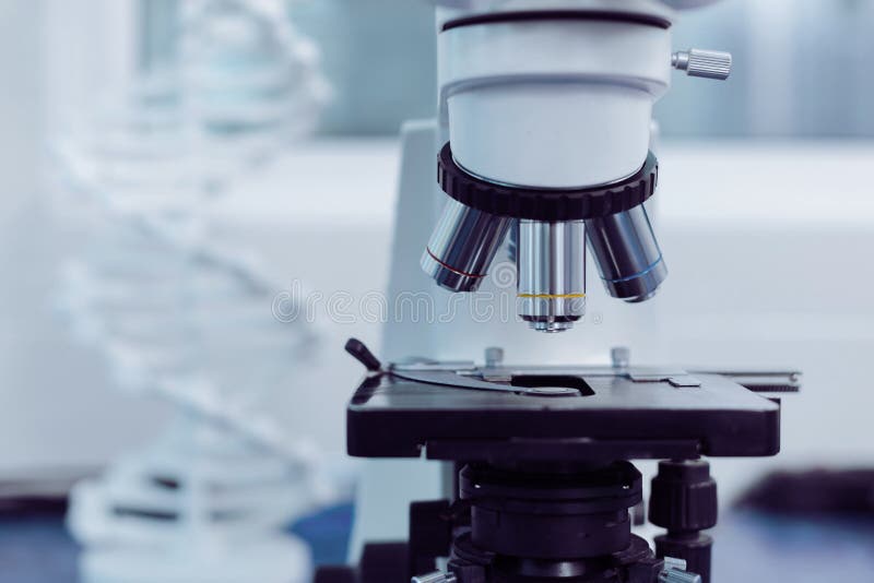 Selective Focus of a Modern Microscope Stock Photo - Image of genomics ...