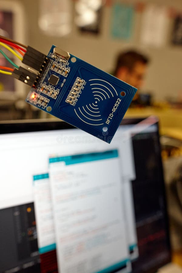 Selective Focus of a Module Board Against a Blurry Computer Screen ...