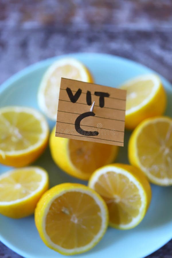 Lemons As a Source of Vitamin C Concept. Stock Photo - Image of ...