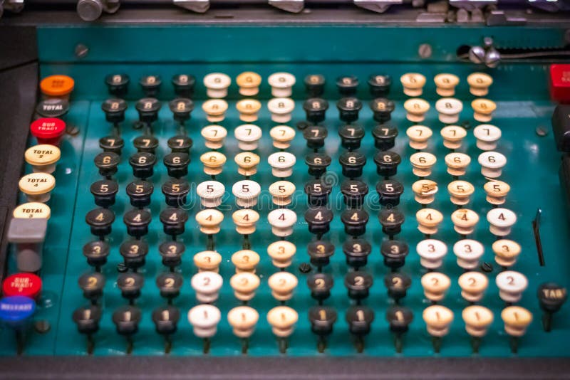 Old Calculating Machine, or Mechanical Calculator at Science Museum in ...