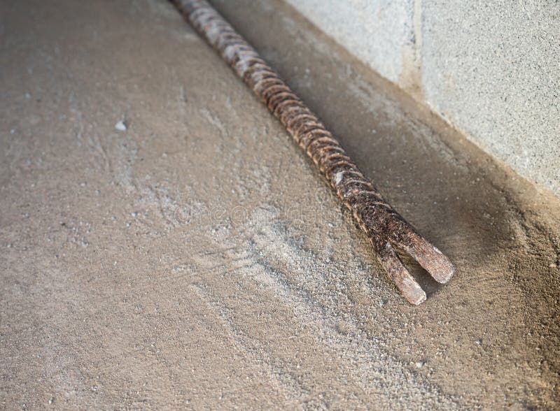 The Old Rusty Crowbar on the Floor,work Tool of Builder Stock Image ...
