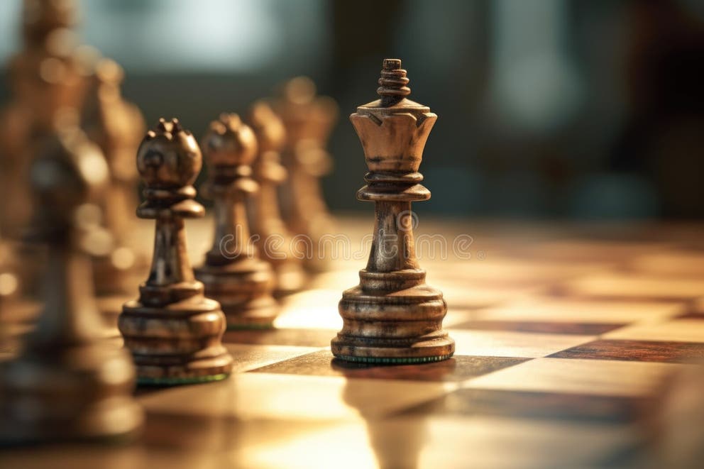 Selective Focus on a Pawn Moving Forward Stock Image - Image of game ...