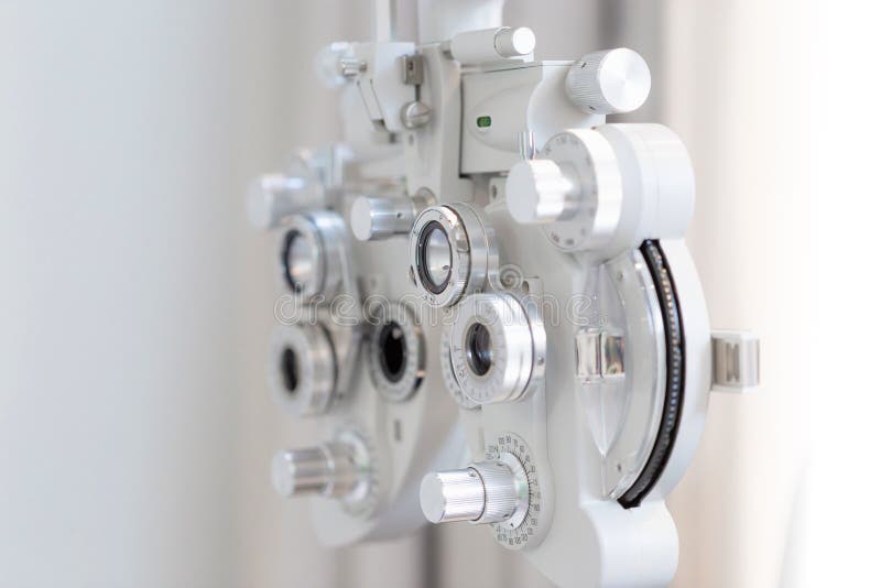 Selective Focus of Phoropter Eyesight Measurement Testing Machine in ...