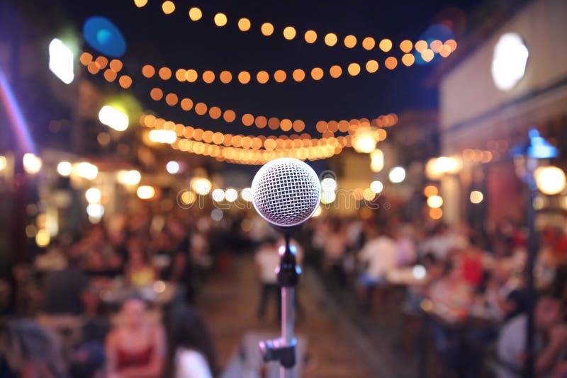 Selective Focus Photo Of A Microphone In Front Of Audience Stock Image ...
