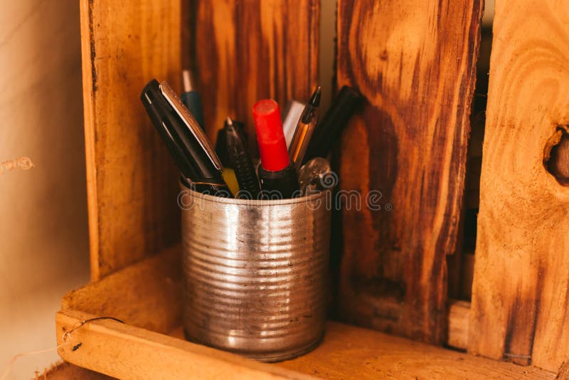 Pens In A Can Picture. Image: 82102