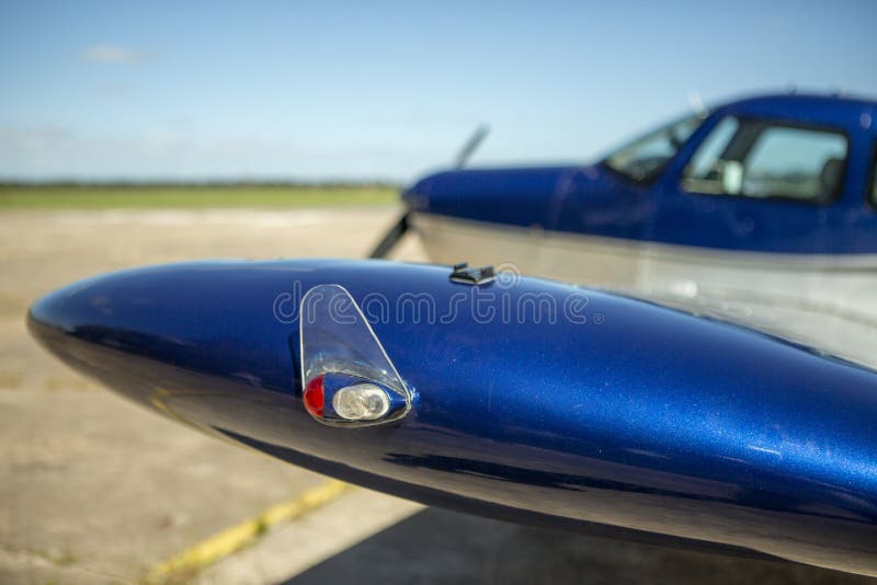 Close-up Side View of a Light Aircraft Wing Stock Photo - Image of ...