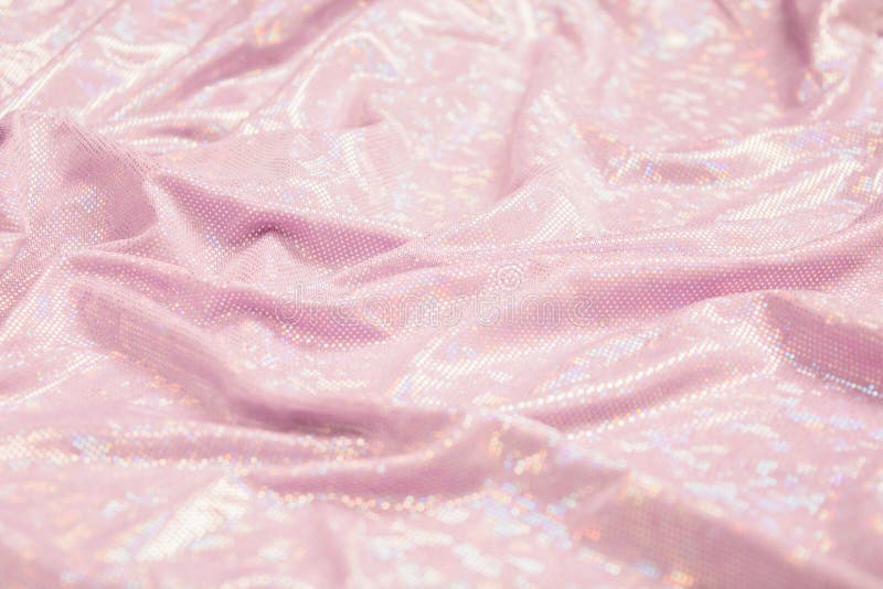 Pink Shiny Fabric Textured Background. Textile Backdrop with Waves ...