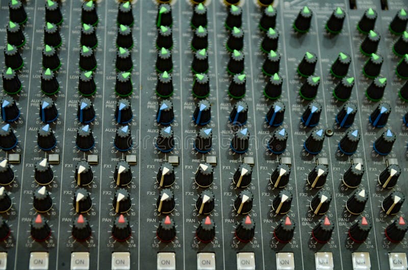 Selective Focus Professional Audio Mixing Console Panel Stock Image ...
