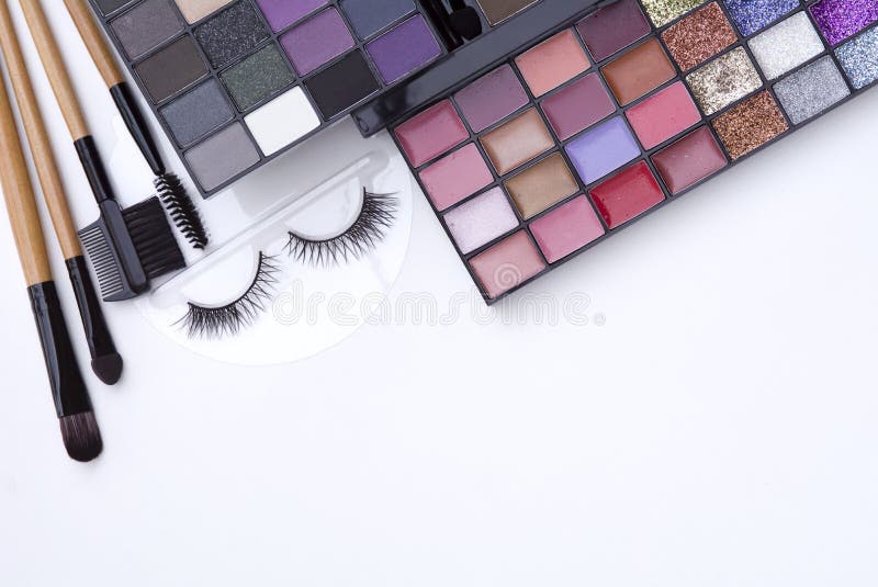 Selective Focus Professional Natural Tone Makeup Palette Set Stock ...