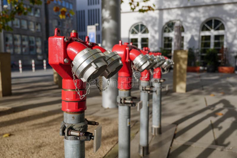 Fire Hydrant Pipe and Pump for Fire Fighting and Extinguishing. Stock ...
