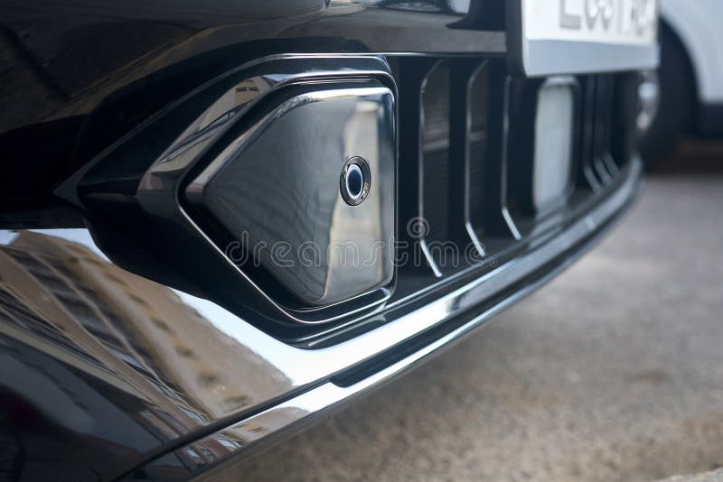 Selective Focus on Right Side of Front Bumper Decorative Element ...