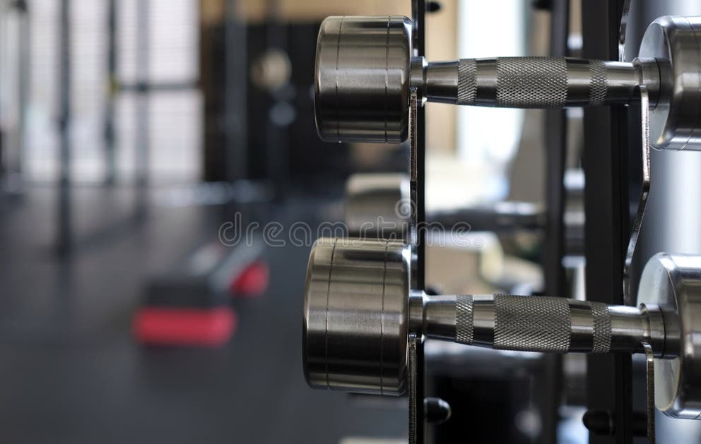Selective Focus on a Row of Weights Stock Image - Image of lifting ...