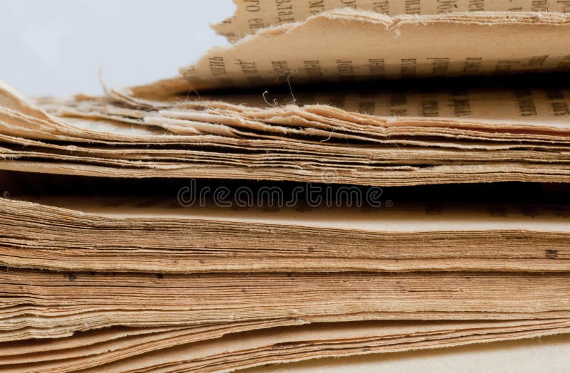 Selective Focus on Rusty Pages of Old Library Book. Stock Photo - Image ...
