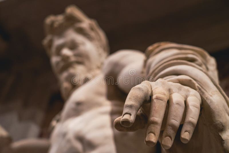 Selective Focus Shot of an Ancient Statue of Man Stock Image - Image of ...