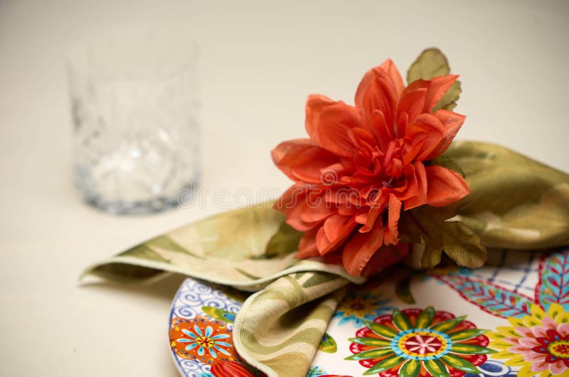 Selective Focus Shot of a Beautiful Decorated Table Setting Stock Photo ...