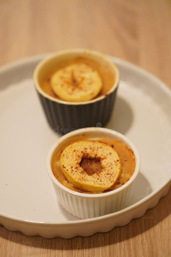 Selective Focus Shot of Delicious Homemade Apple and Rice Pudding in ...