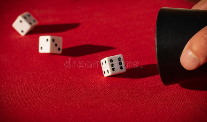 Dice Shaker and Dice stock photo. Image of leather, roll - 40555620