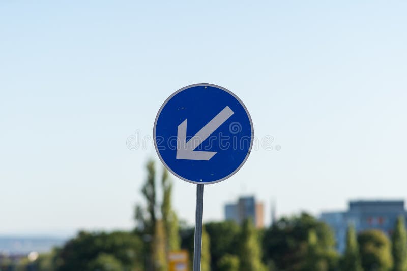 Left Road Route Direction Pointer this Way Sign, Green Isolated ...