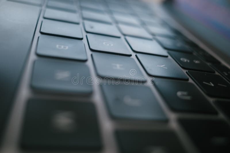 Selective Focus Shot of a Laptop Keyboard Stock Image - Image of ...