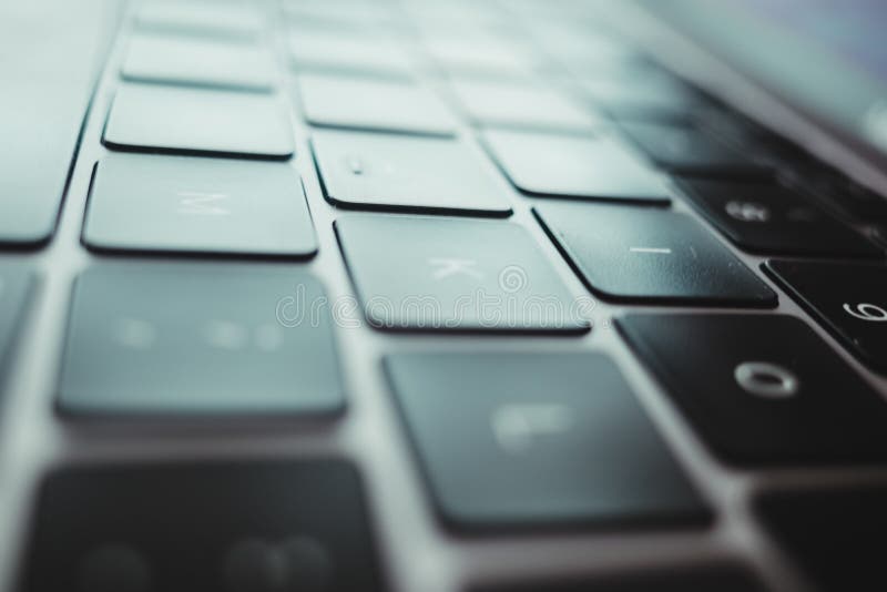 Selective Focus Shot of a Laptop Keyboard Stock Image - Image of ...