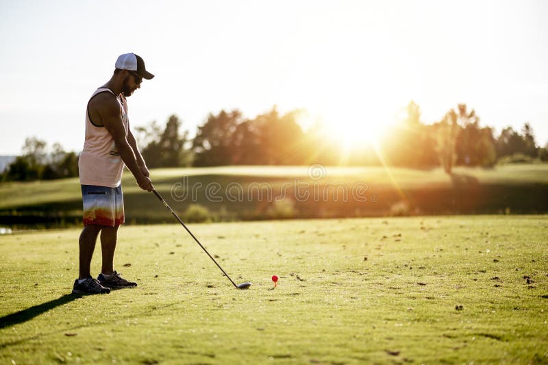 Selective Focus Shot of a Male Playing Golf Stock Photo - Image of ...