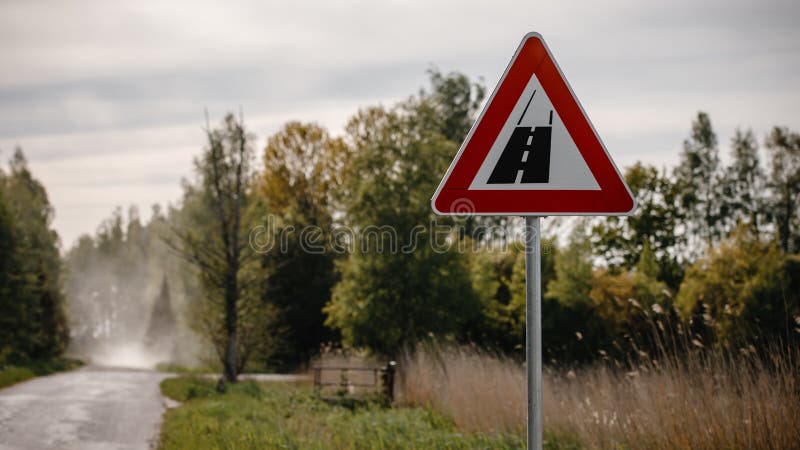Selective Focus Shot of a Road Sign in the Right Side Stock Image ...