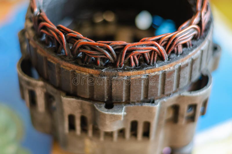 Stator from a Disassembled Electric Motor in a Repair Shop Stock Image ...