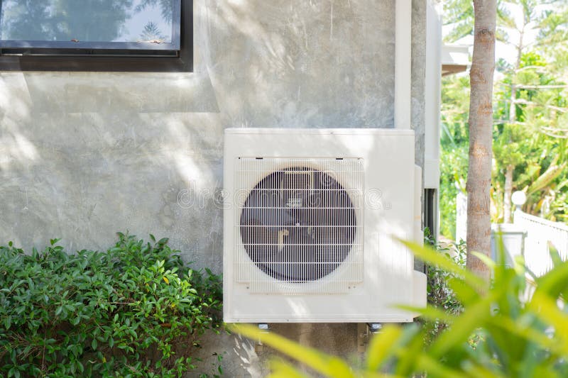 Selective Focus of a Solar-powered Air Conditioning System Stock Photo ...