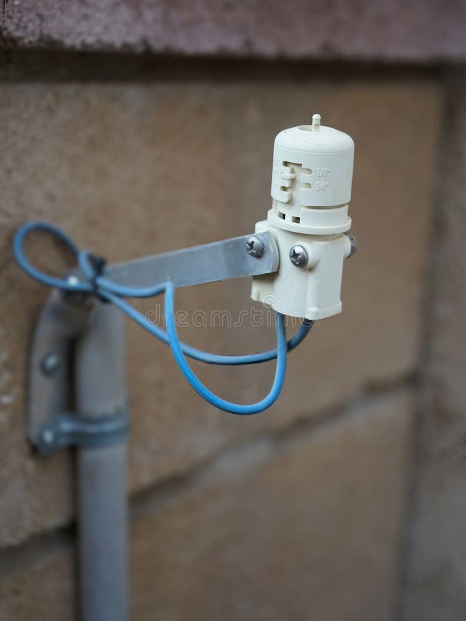 Selective Focus on Sprinkler Rain Sensor Used To Conserve Water. Stock ...