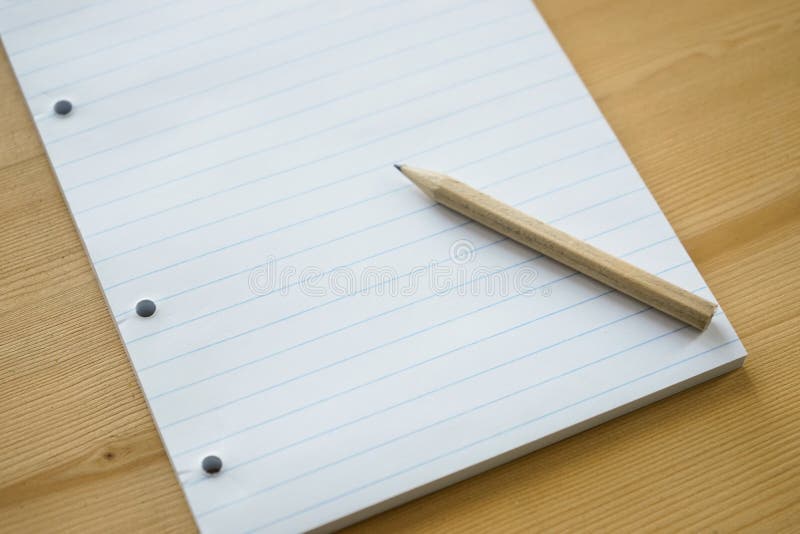 A Stack of Blank Striped Paper from a School Notebook with a Simple ...