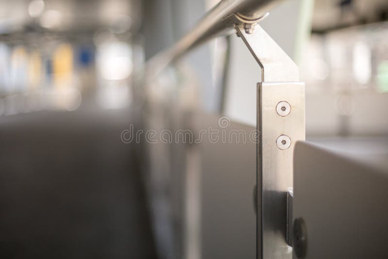Selective Focus of Stainless Steel Balcony Railing Structure Stock ...